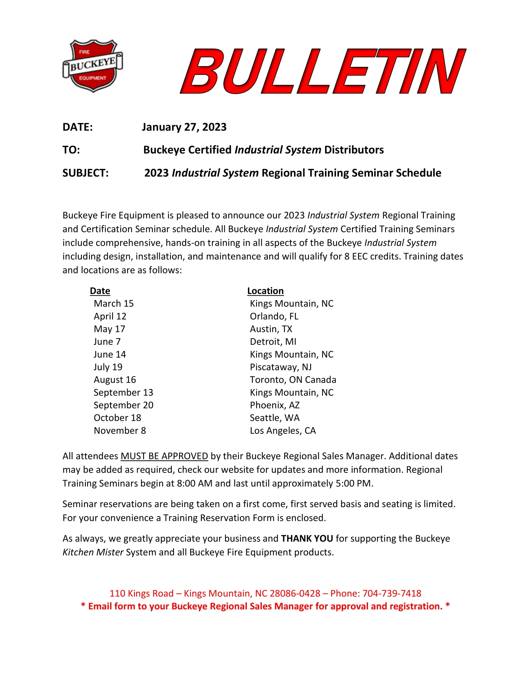 Kitchen Mister Training Information - Buckeye Fire Equipment