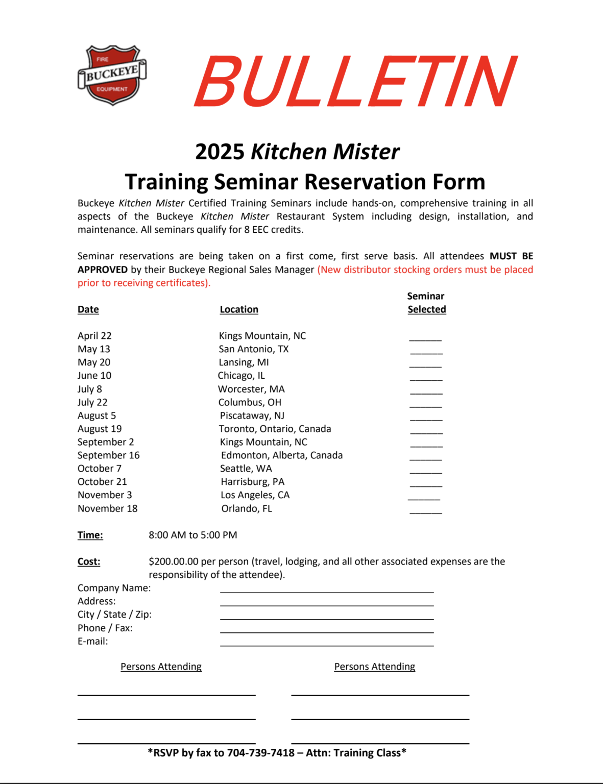 Kitchen Mister and Industrial System Training Schedules - Buckeye Fire ...